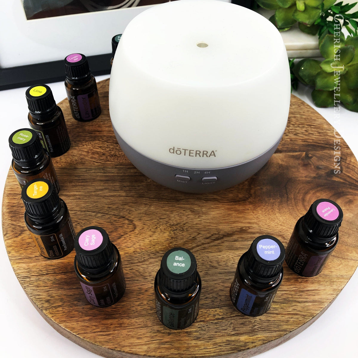 Timber Diffuser & Essential Oil Holder (9 holes) – Cherish Jewellery ...